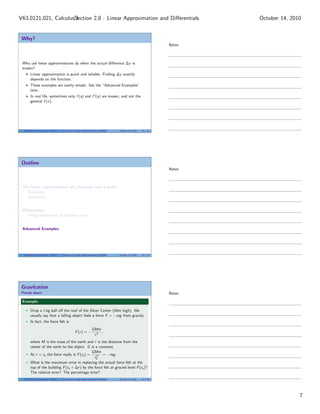 Lesson 12: Linear Approximation and Differentials (Section 21 handout) | PDF