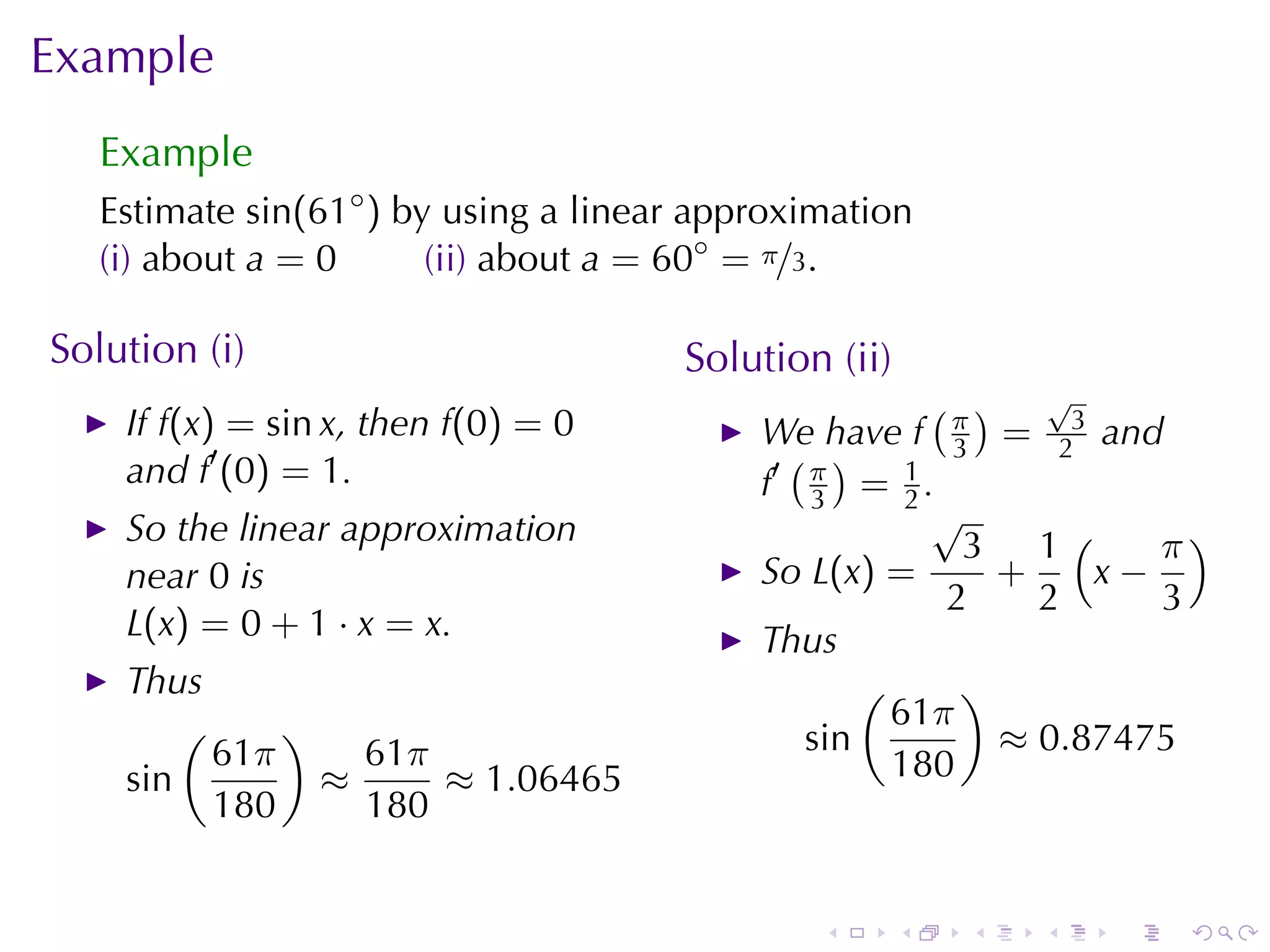 Lesson 12 Linear Approximation And Differentials Pdf Physics Science