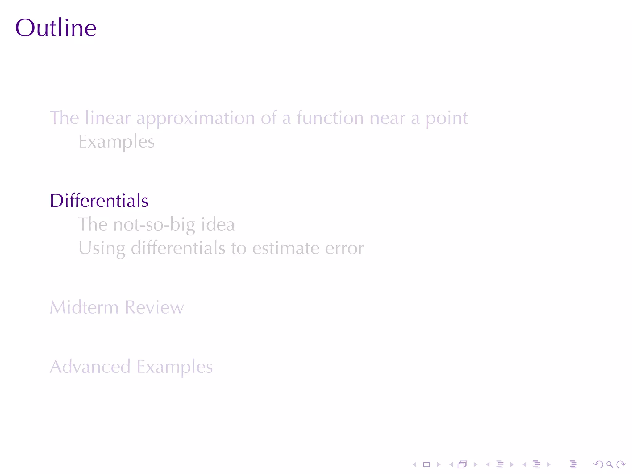 Lesson 12 Linear Approximation And Differentials Pdf Physics Science
