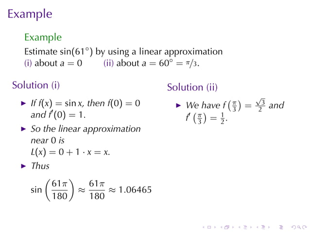 Lesson 12: Linear Approximation and Differentials | PDF | Physics | Science