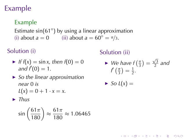 Lesson 12: Linear Approximation and Differentials | PDF | Physics | Science