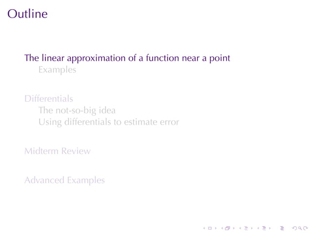 Lesson 12: Linear Approximation and Differentials | PDF | Physics | Science