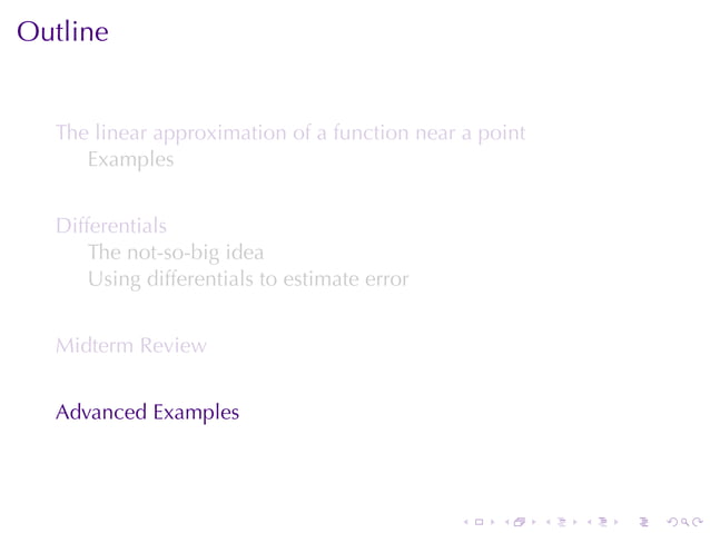 Lesson 12: Linear Approximation and Differentials | PDF | Physics | Science