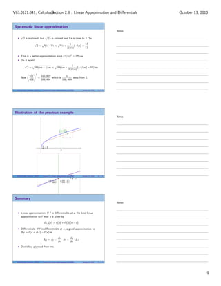 Lesson 12: Linear Approximation (Section 41 handout) | PDF