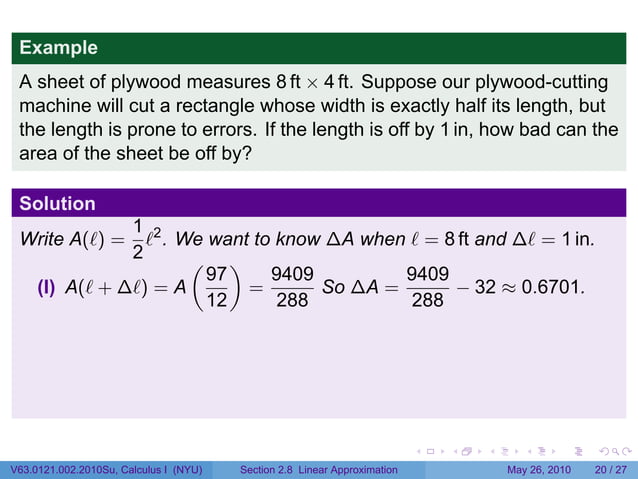 Lesson 12: Linear Approximation | PDF