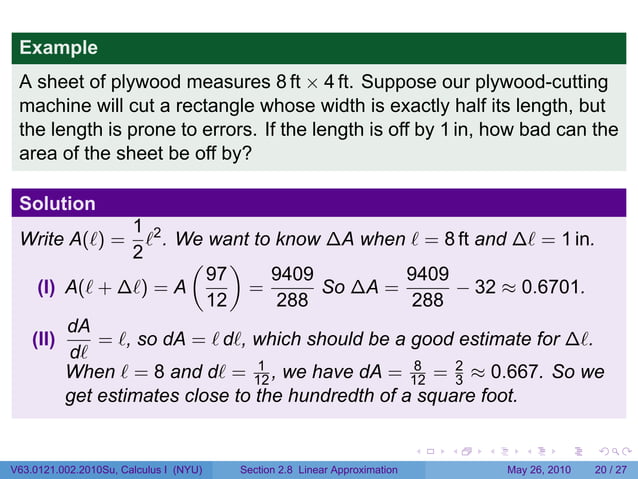 Lesson 12: Linear Approximation | PDF