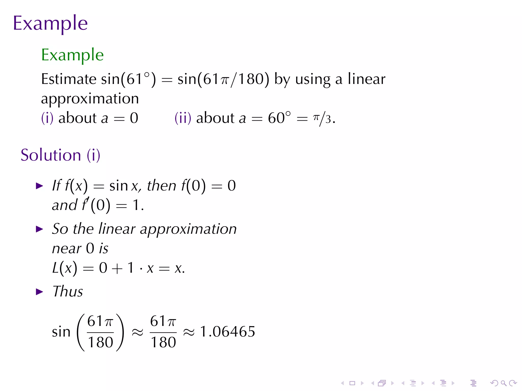 Lesson 12: Linear Approximation | PPT