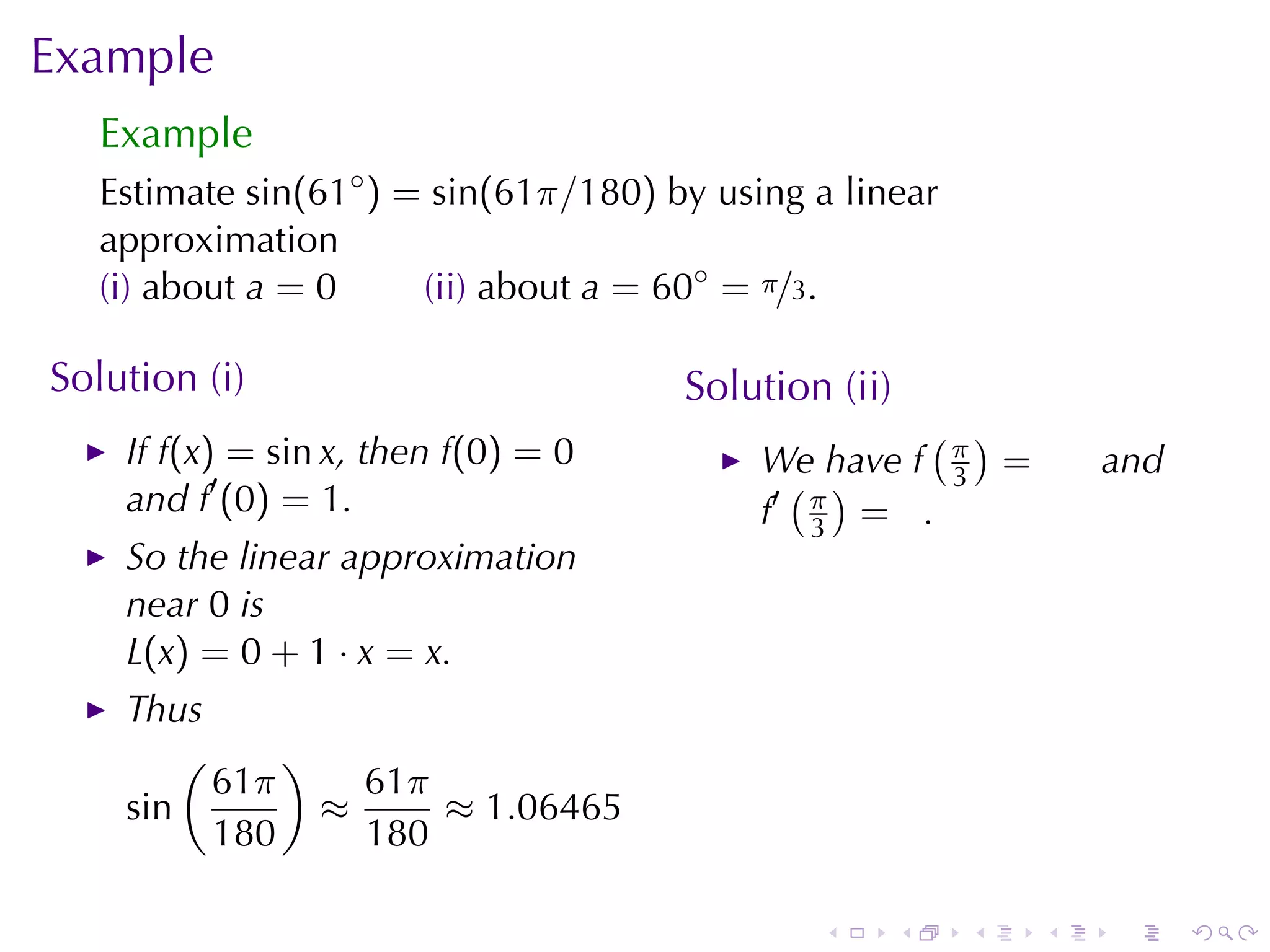 Lesson 12: Linear Approximation | PPT