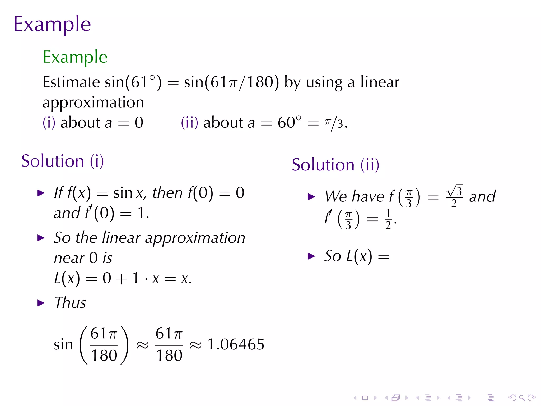 Lesson 12: Linear Approximation | PPT