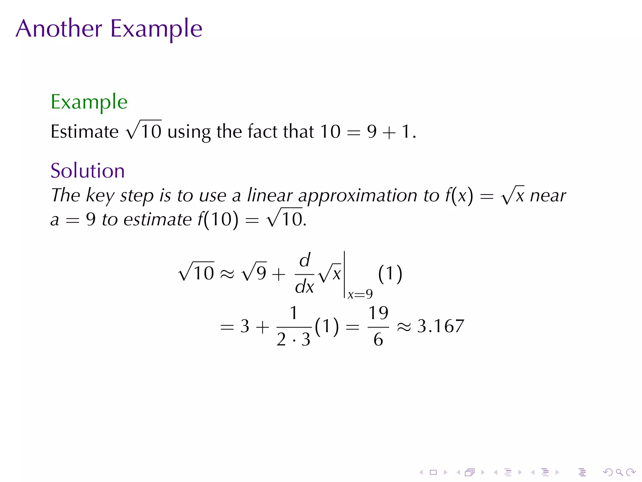 Lesson 12: Linear Approximation | PPT