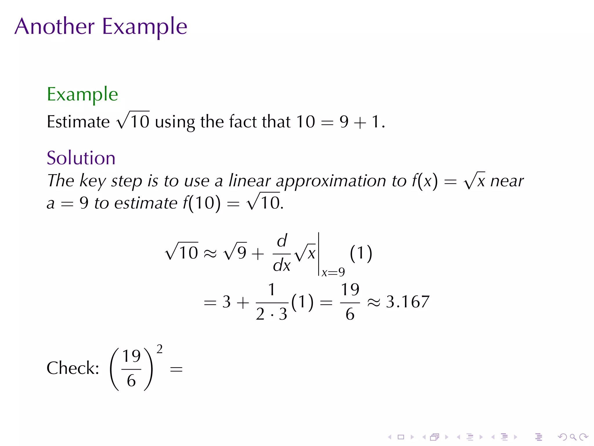 Lesson 12: Linear Approximation | PPT