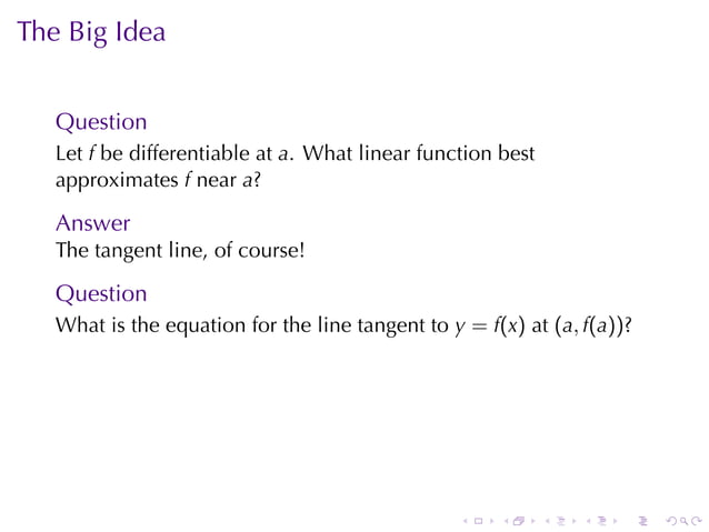 Lesson 12: Linear Approximation | PPT