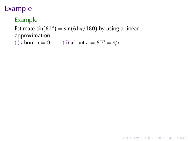Lesson 12: Linear Approximation
