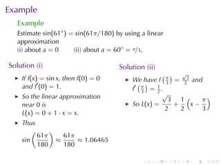 Lesson 12: Linear Approximation | PPT