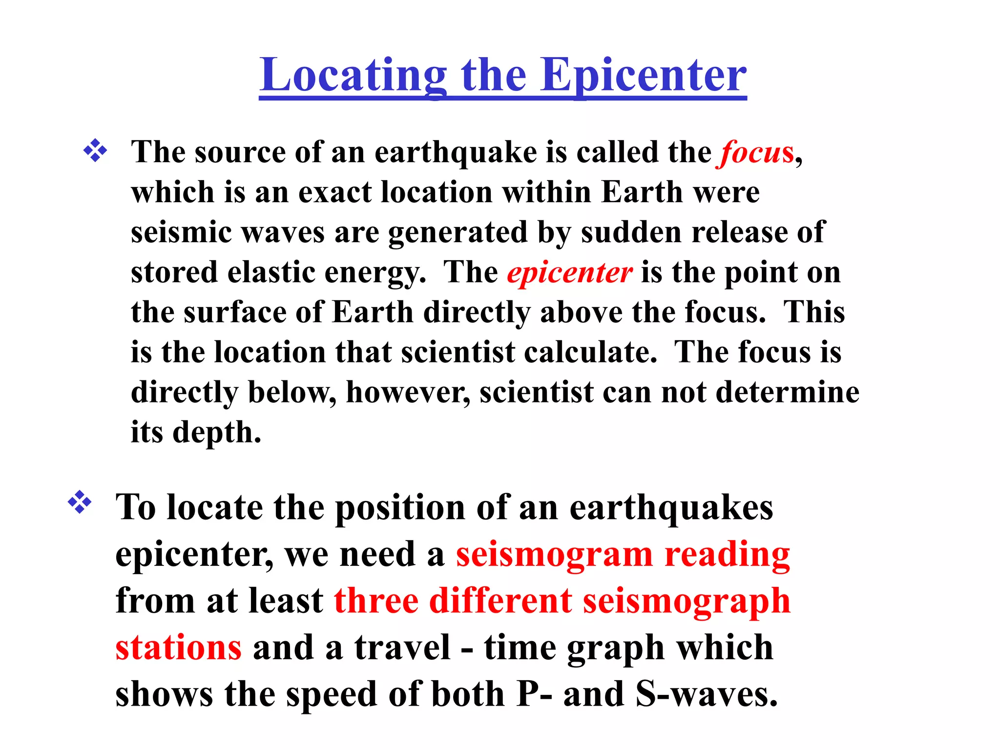 Earthquake epicenter | PPTX
