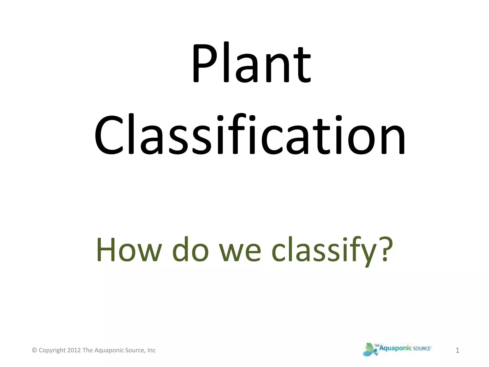 Lesson 12 plant classification | PPT