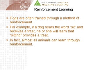 Lesson12: Reinforcement Learning for Critterbot Science 8 | PPT