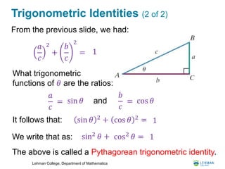 Lesson 12: Right Triangle Trigonometry | PPTX