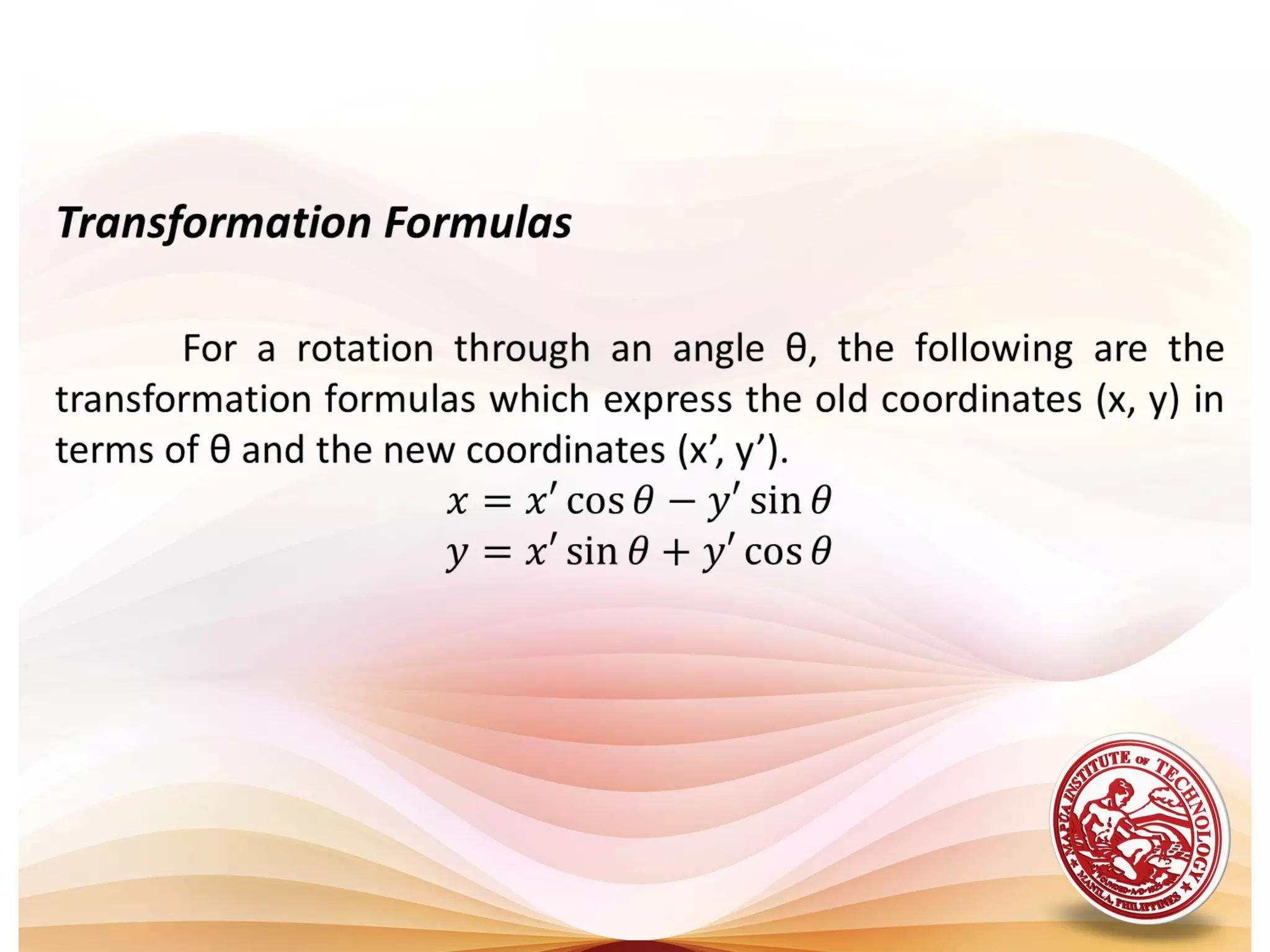 Lesson 12 rotation of axes | PPT