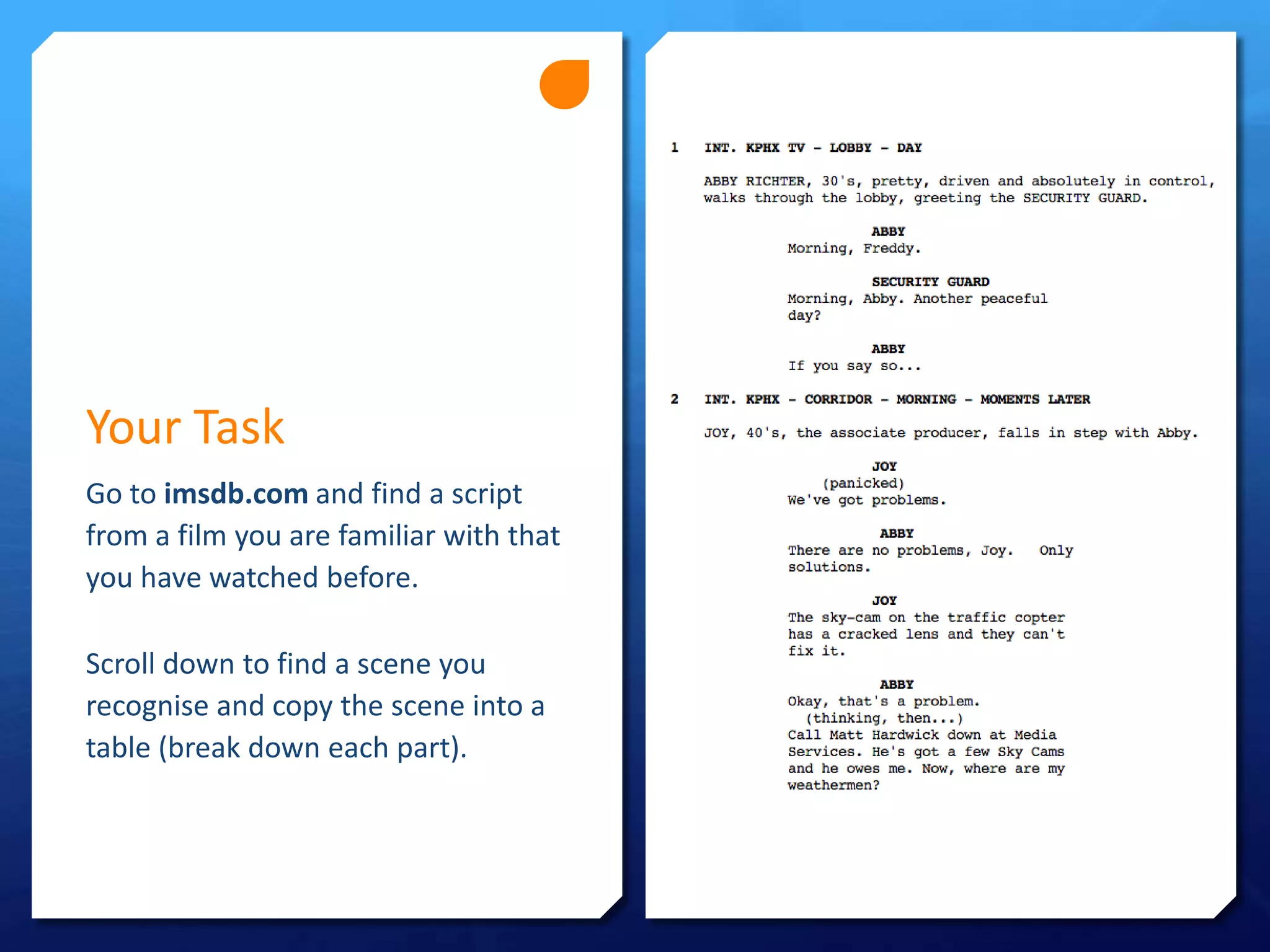 LO1 - Lesson 12 - Script | PPTX