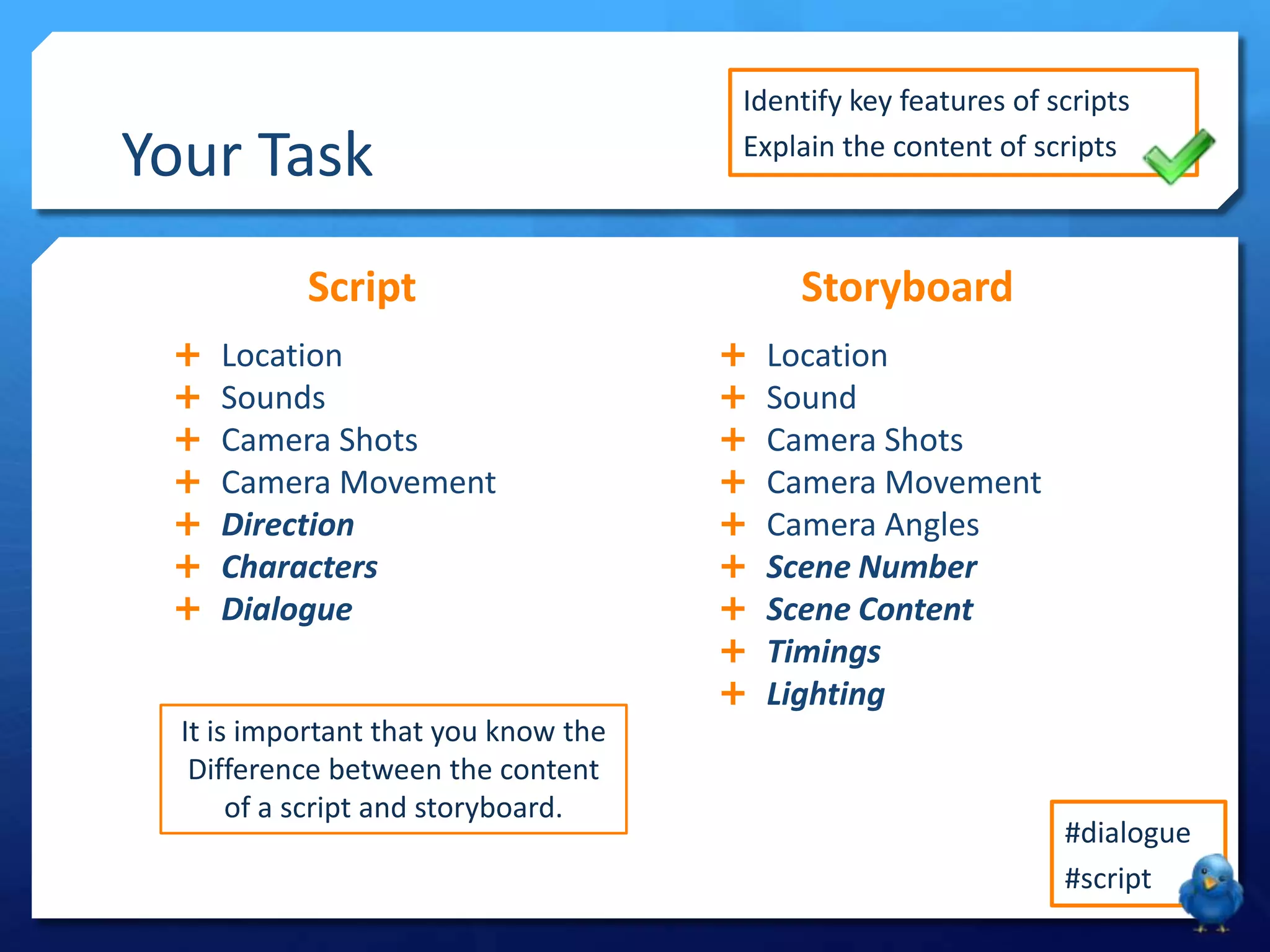 LO1 - Lesson 12 - Script | PPTX