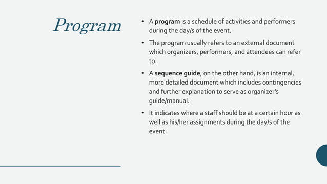 Lesson 12 the event program | PPTX