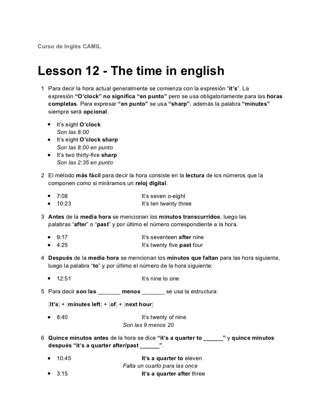 Lesson 12 The Time In English lesson-12-the-time-in-english