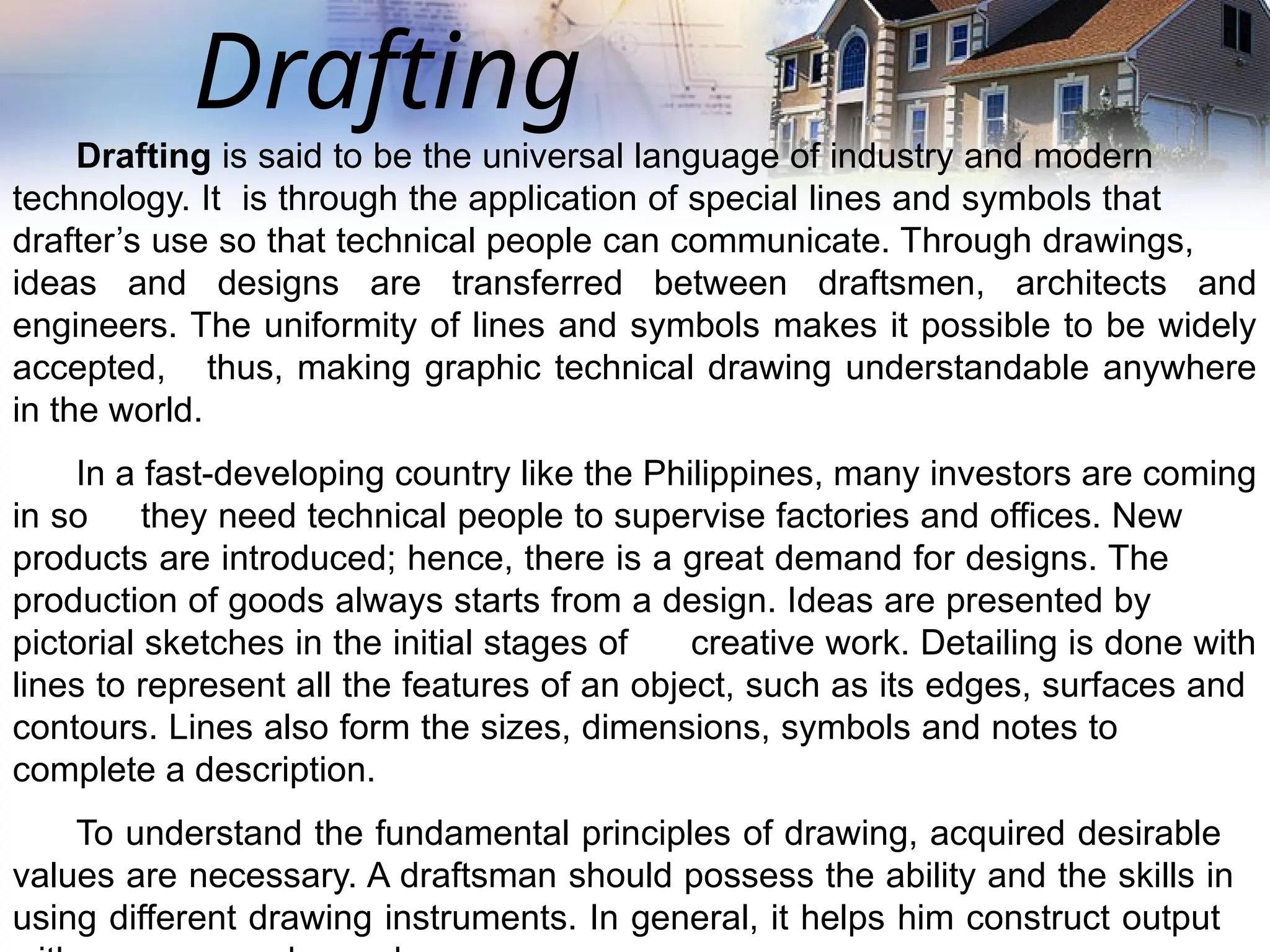 Lesson 1_2_3 INTRODUCTION TO TECHNICAL DRAFTING | PPTX