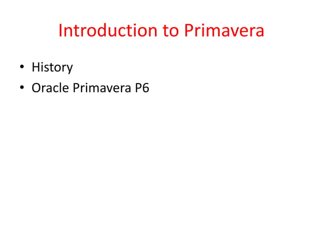 Lesson 1_2_3 Primavera 2.pptxProject Planning with Primavera | PPTX