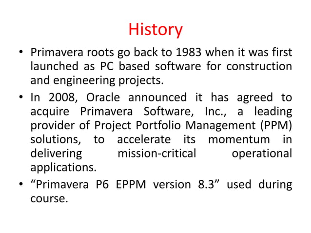 Lesson 1_2_3 Primavera 2.pptxProject Planning with Primavera | PPTX