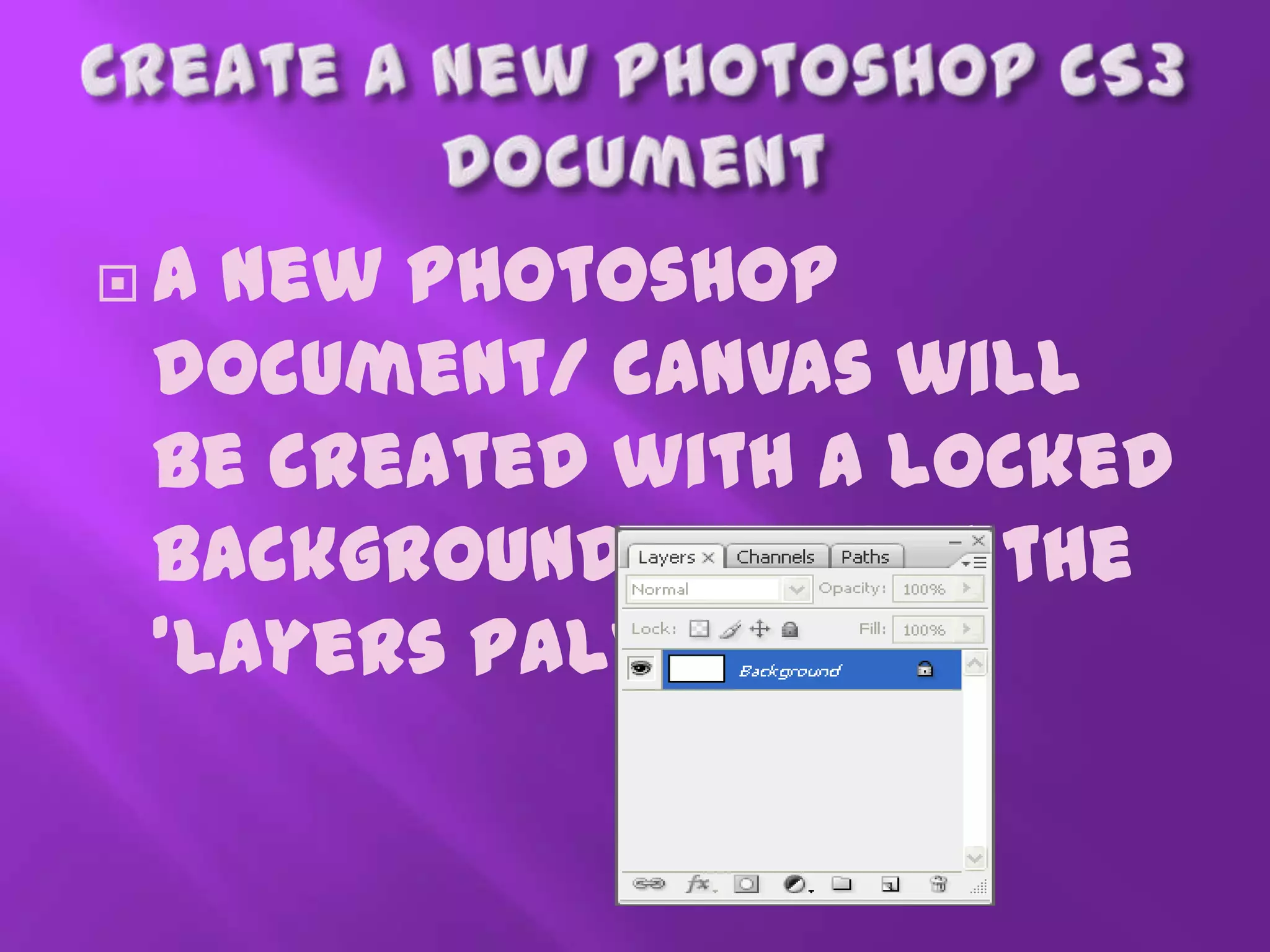 Adobe Photoshop Creating New Document | PPTX