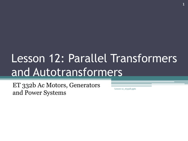 Parall Operation Transformers | PPT