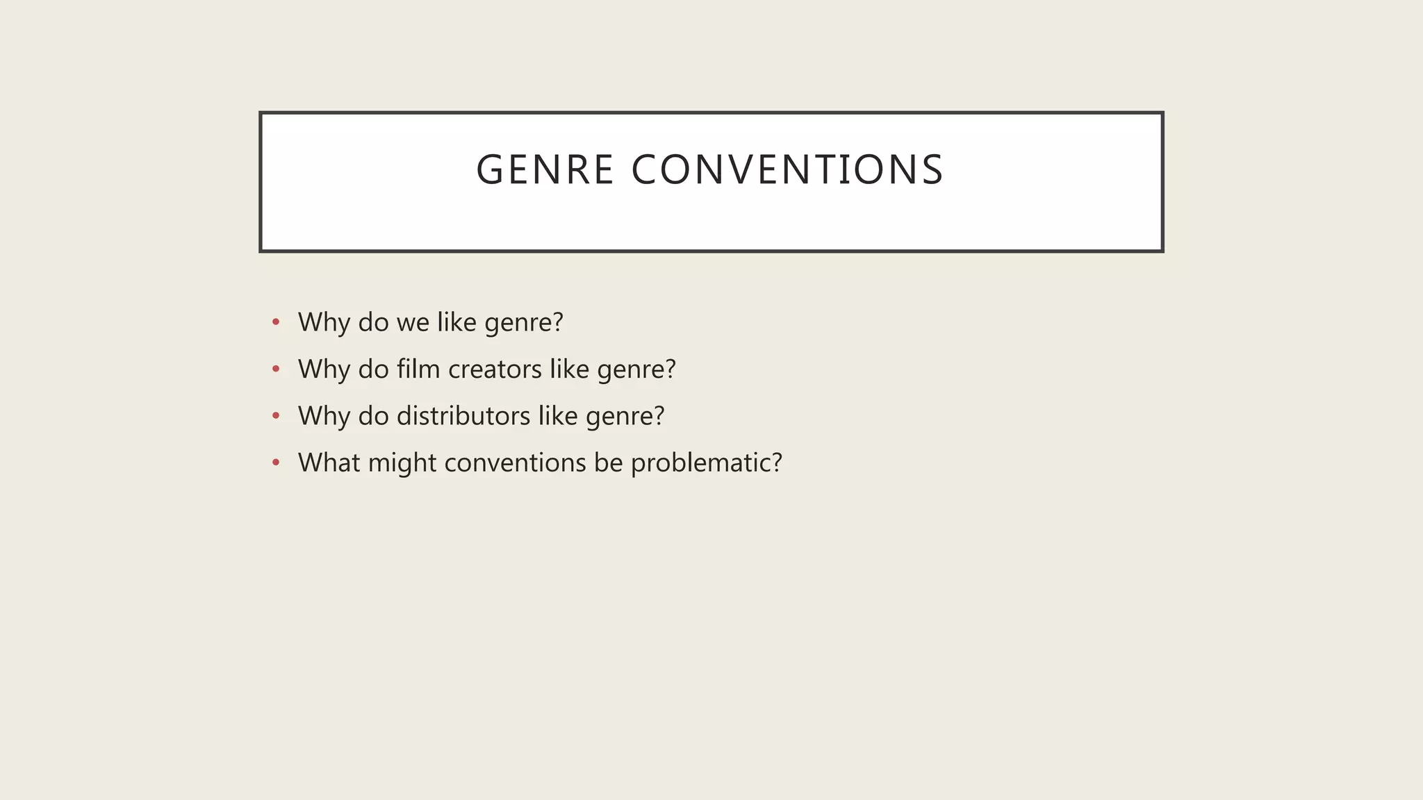 Lesson 12 genre conventions | PPT