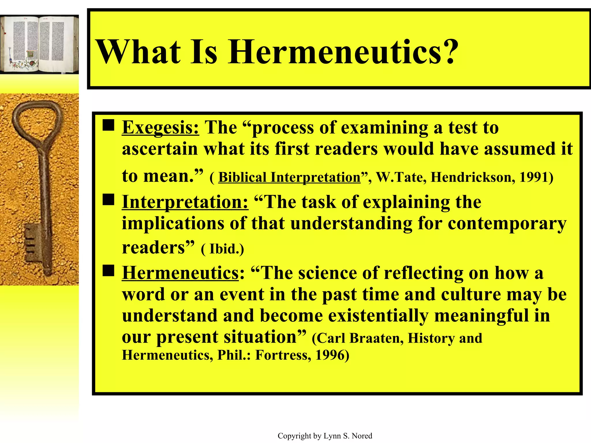 Lesson 12 hermenuetics | PPT