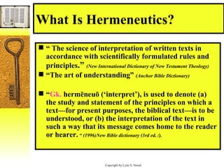 Lesson 12 hermenuetics | PPT