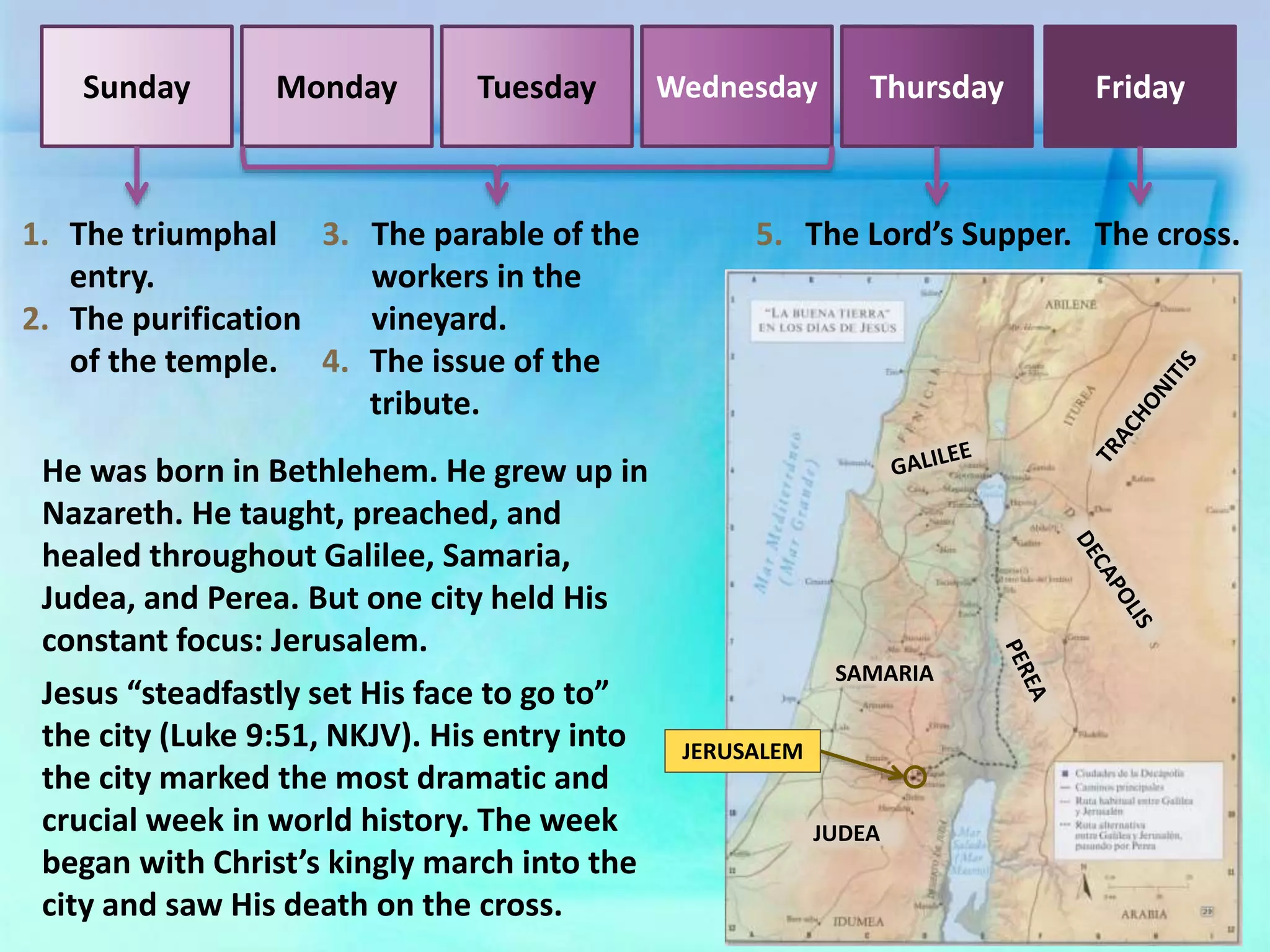 Lesson 12 | Jesus in Jerusalem | Sabbath School Power Point | PPTX