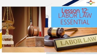 Lesson 12 Labor Laws | PPT
