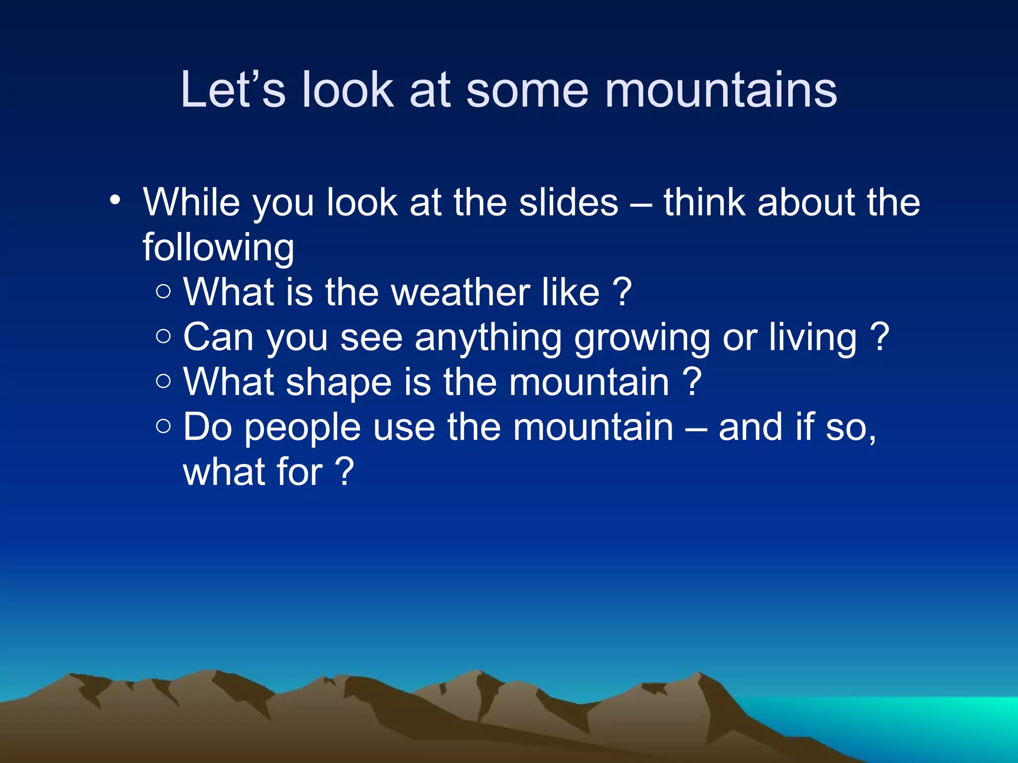 Lesson 12 mountains_powerpoint | PPT