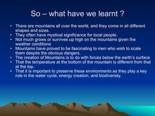 Lesson 12 mountains_powerpoint | PPT