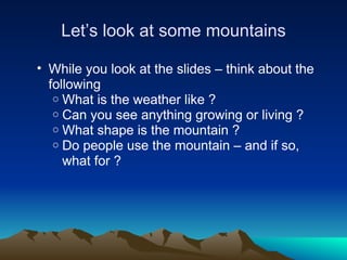 Lesson 12 mountains_powerpoint | PPT