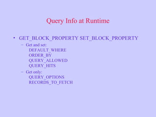 Oracle Forms : Query Triggers | PPT
