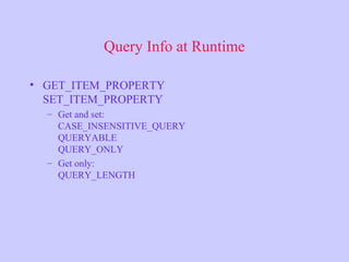 Oracle Forms : Query Triggers | PPT