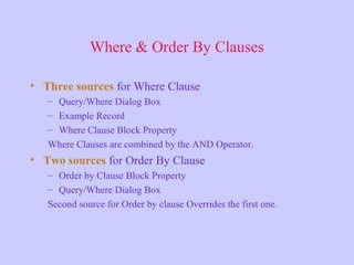 Oracle Forms : Query Triggers | PPT