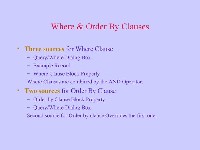 Oracle Forms : Query Triggers | PPT