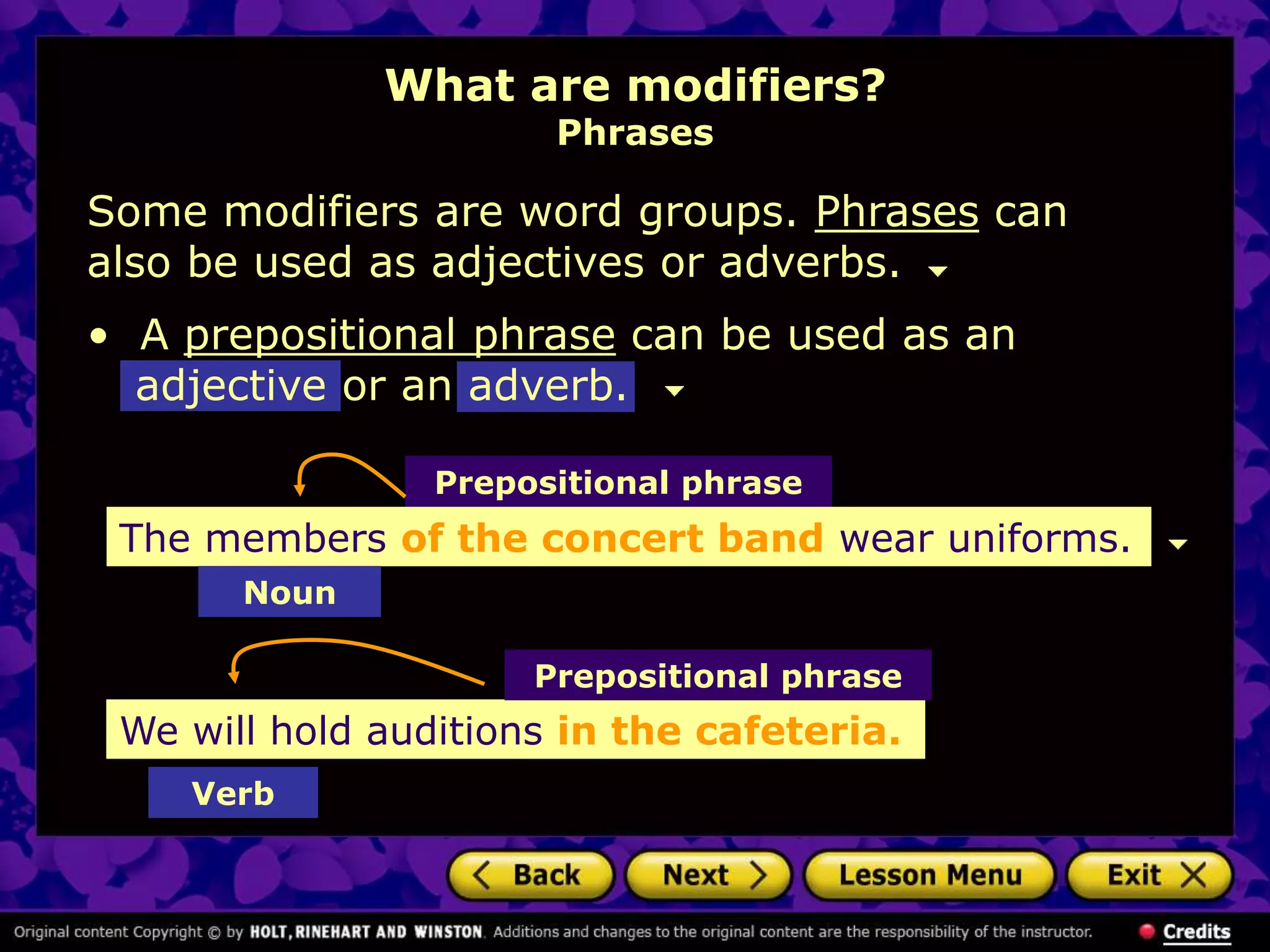 Lesson 12 Understanding Modifiers.ppt