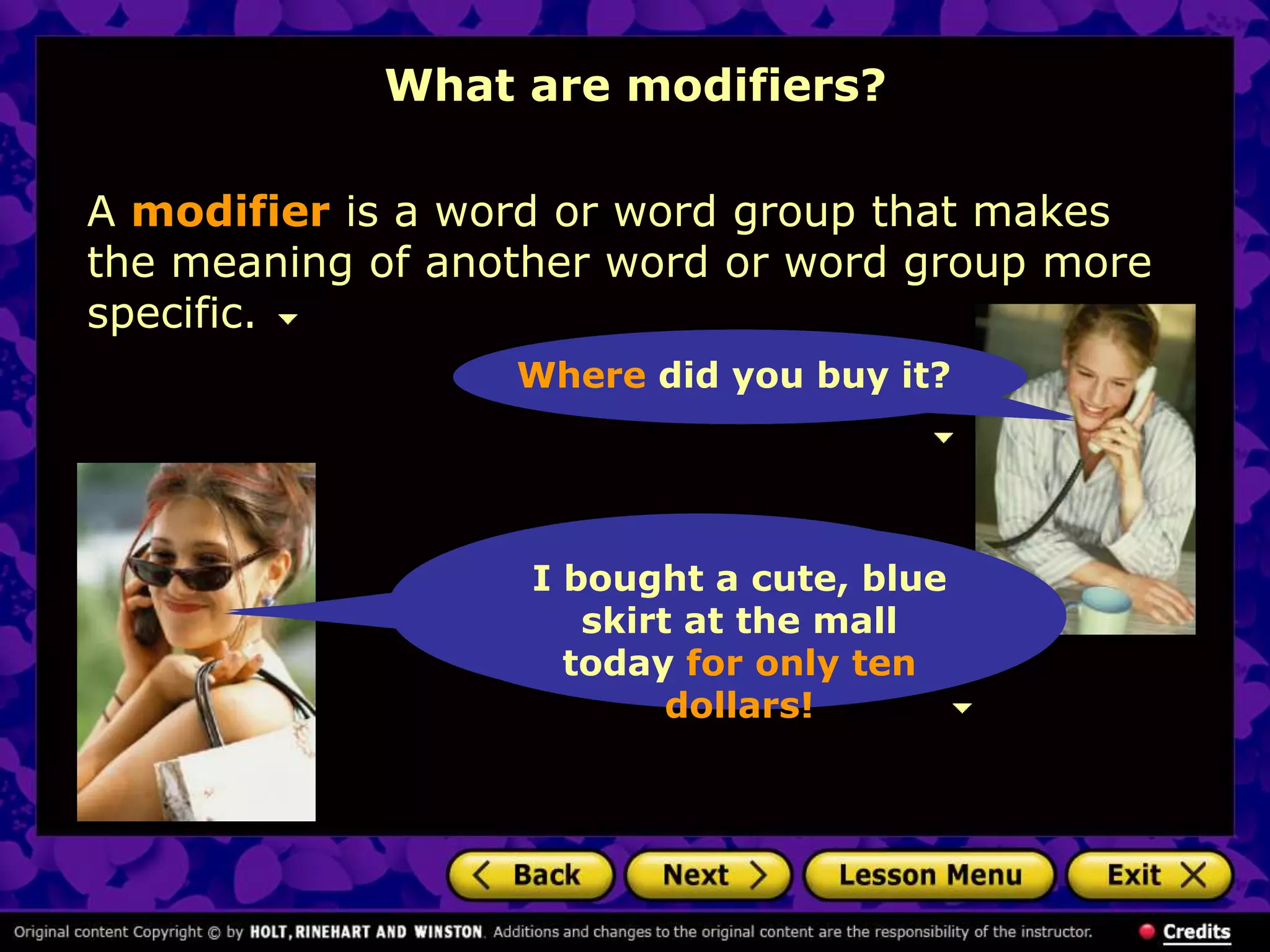 Lesson 12 Understanding Modifiers.ppt