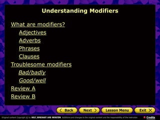 Lesson 12 Understanding Modifiers.ppt