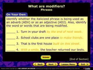Lesson 12 Understanding Modifiers.ppt