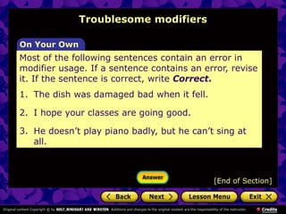Lesson 12 Understanding Modifiers.ppt