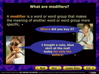 Lesson 12 Understanding Modifiers.ppt